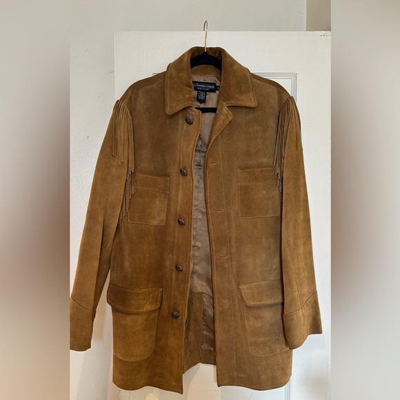 J. Peterman | Jackets & Coats | J Peterman Tan Suede Leather Western ...